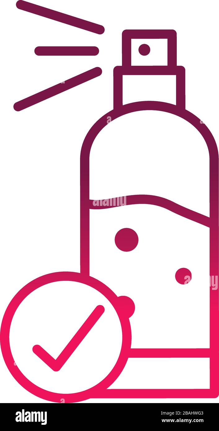 alcohol cleaning product prevent spread of covid19 vector illustration ...