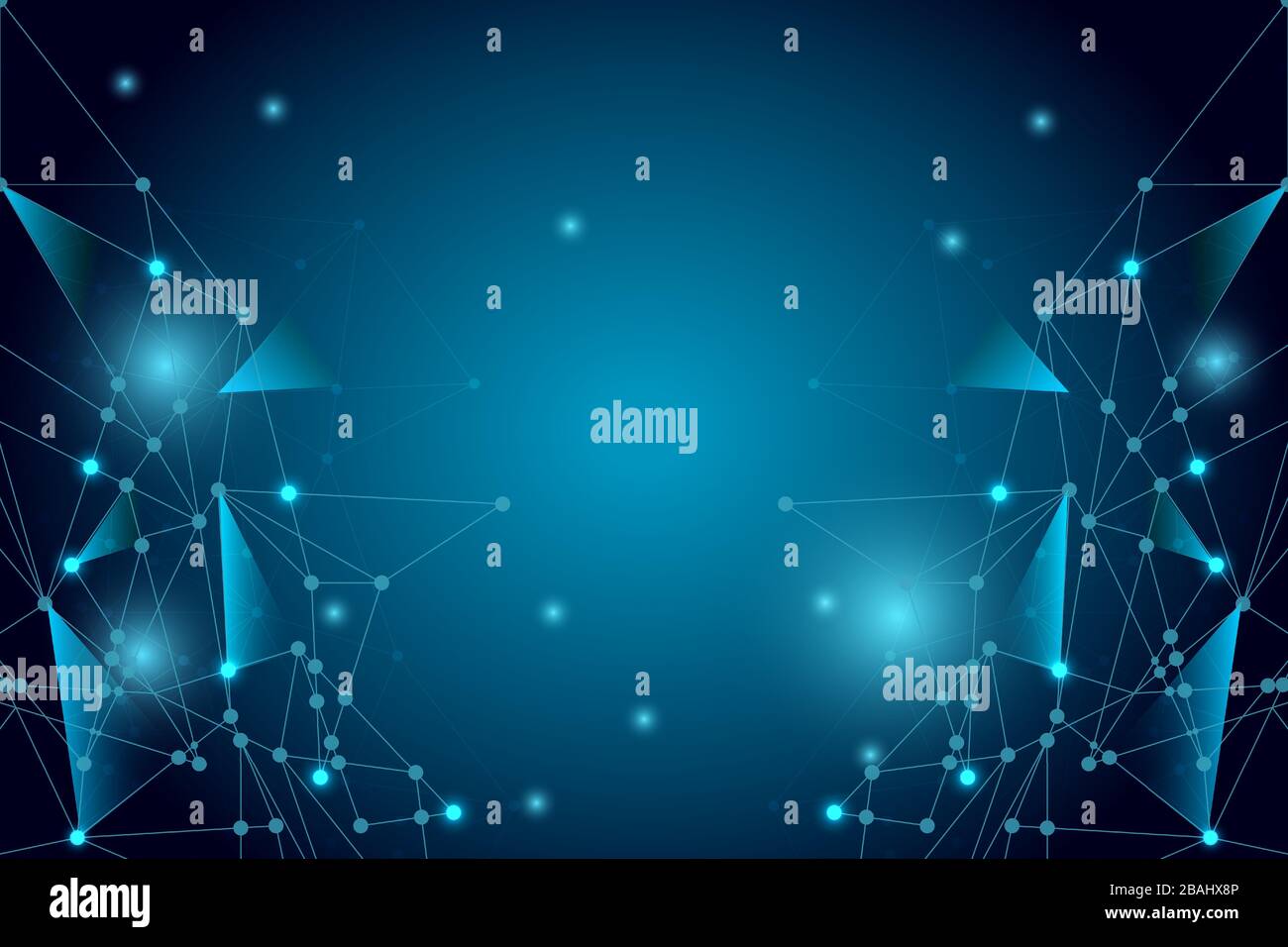 Abstract technology background with polygonal texture and sparkle ...