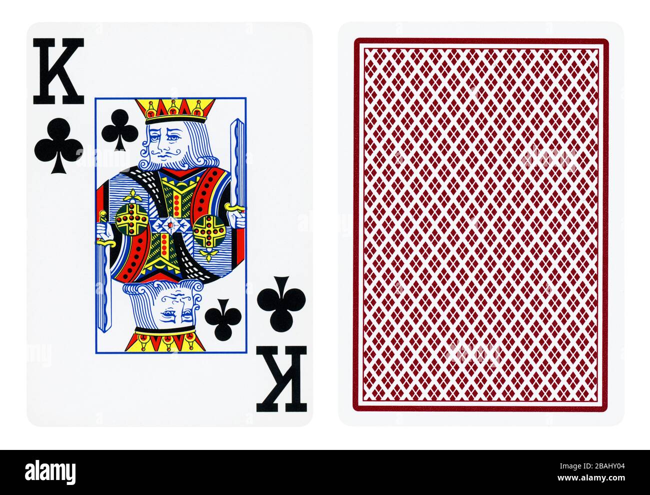 King of Clubs playing card - isolated on white Stock Photo - Alamy