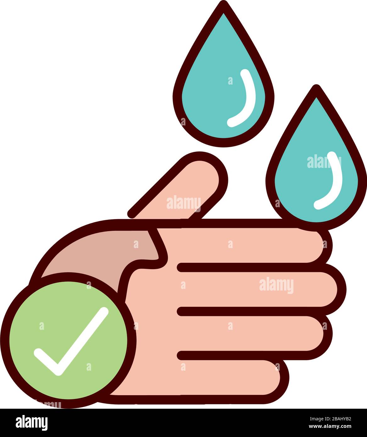 wash hands prevent spread of covid19 vector illustration line and file ...