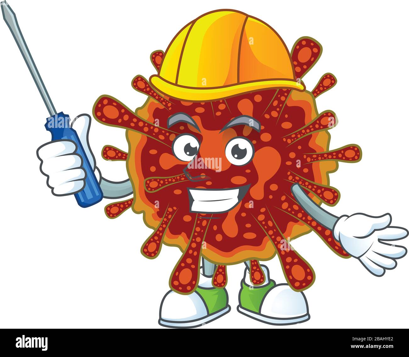cool automotive cartoon character of deadly coronvirus Stock Vector ...