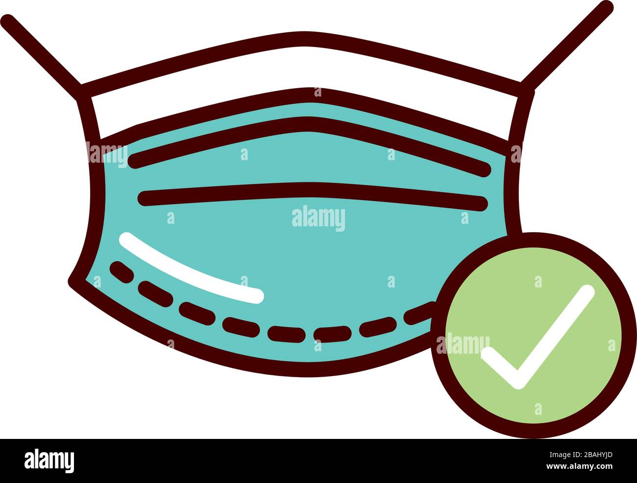 wearing protective mask prevent spread of covid19 vector illustration ...