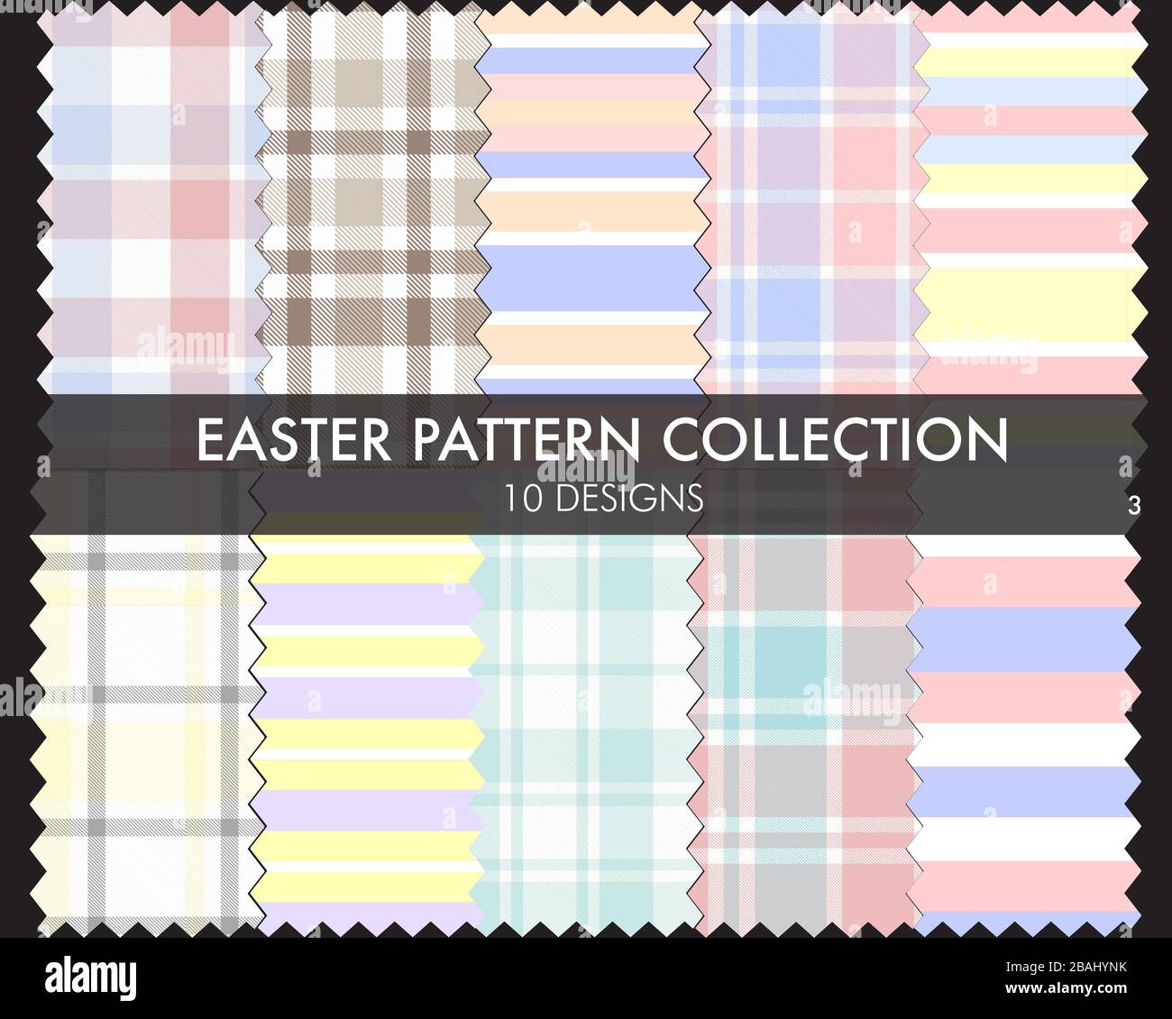 Easter pattern collection includes plaid and stripe designs for fashion ...