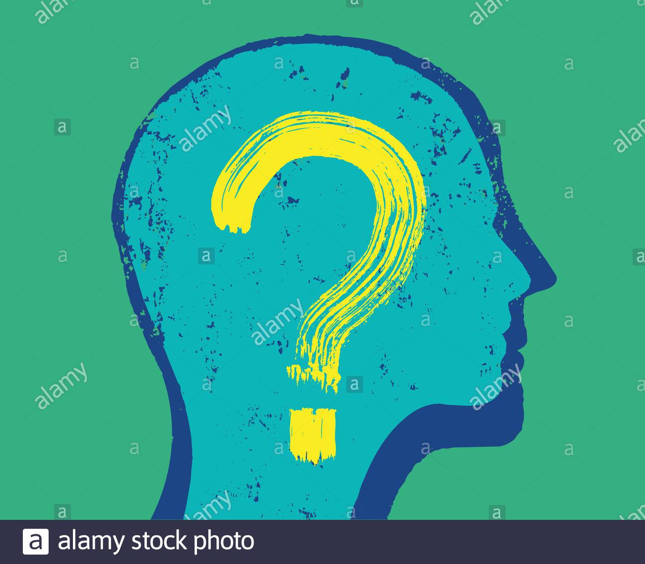 Head Silhouette Question Mark High Resolution Stock Photography and ...
