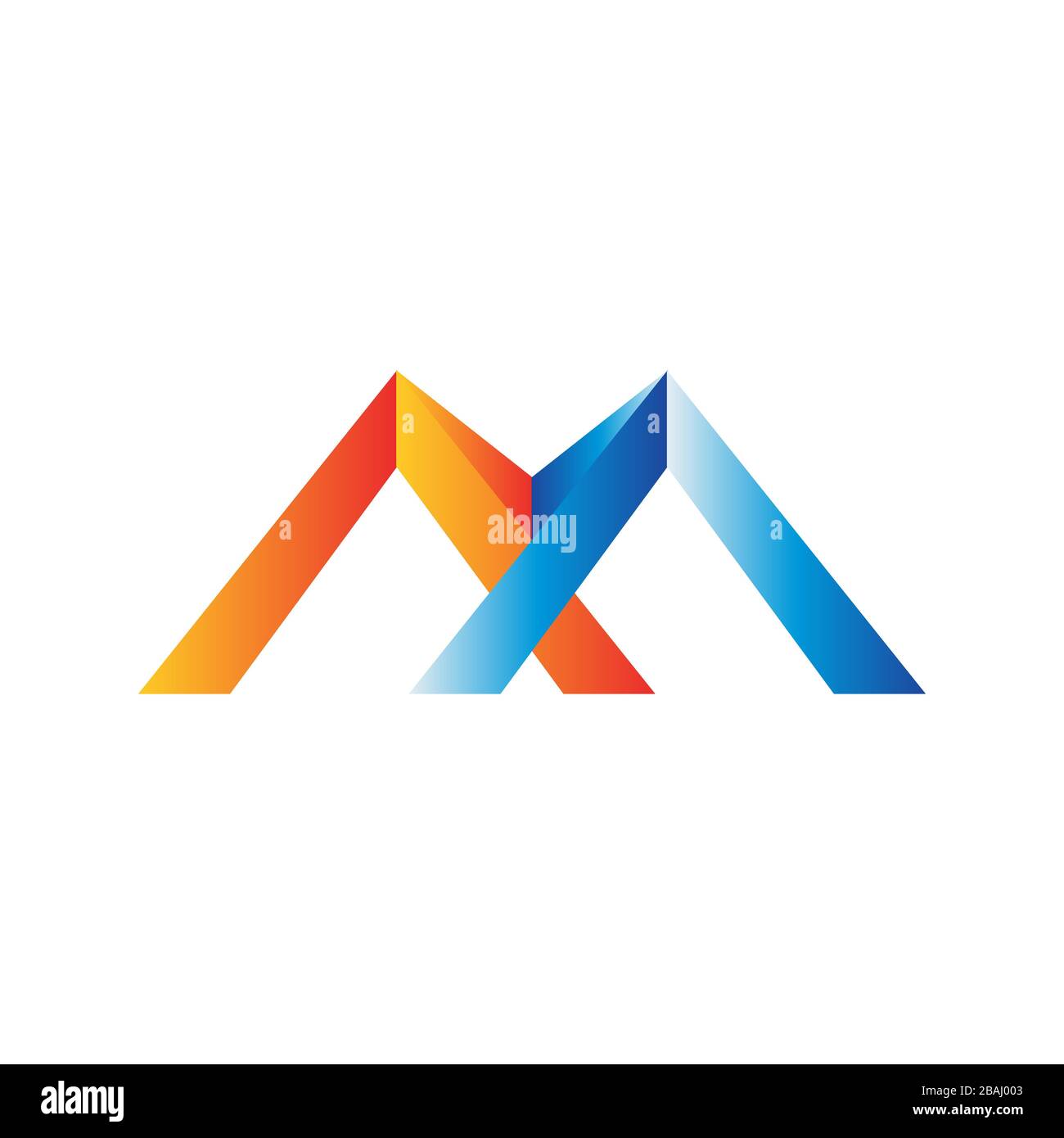 customize abstract creative Letter M initial logo design vector ...