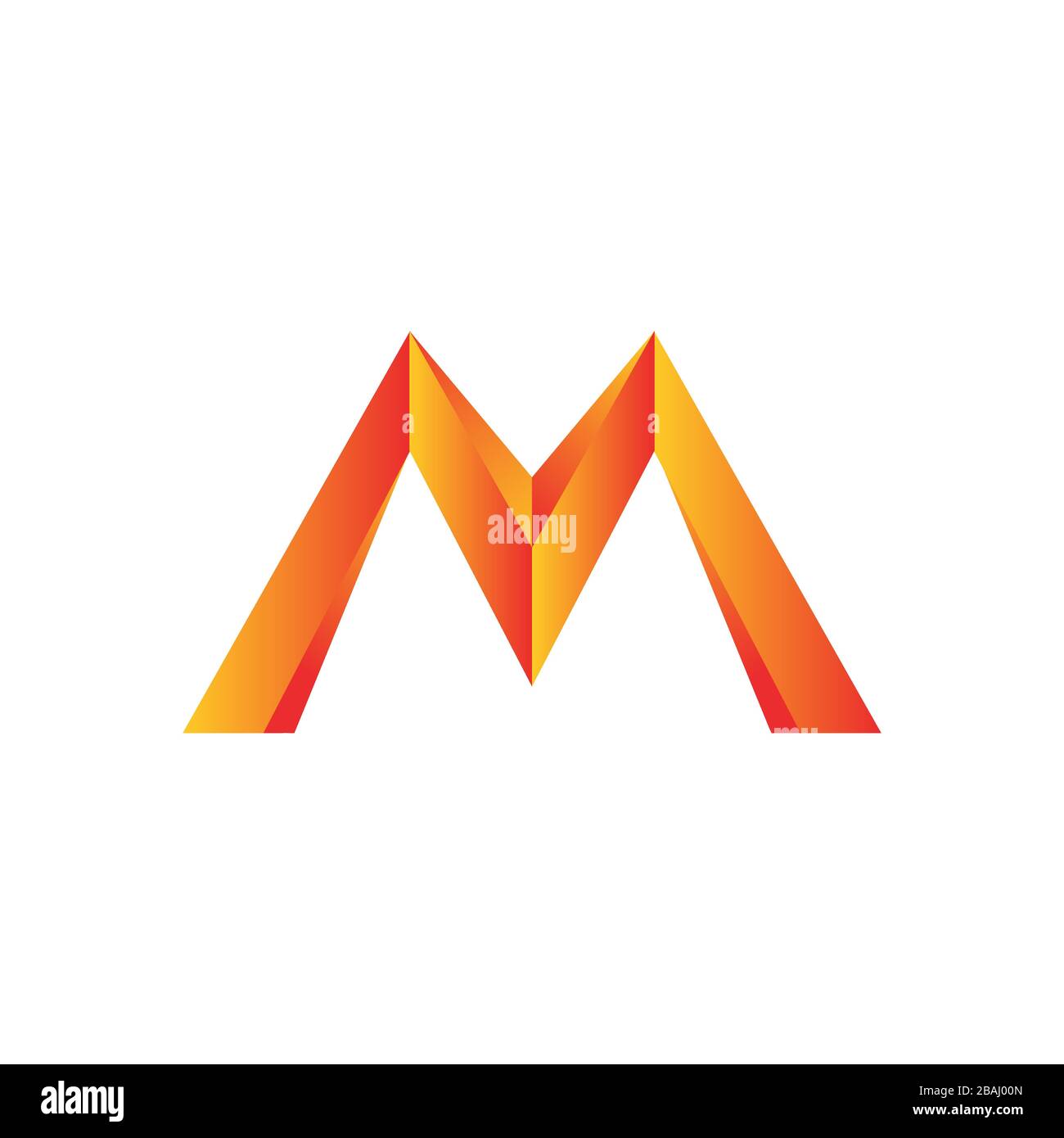 customize abstract creative Letter M initial logo design vector ...