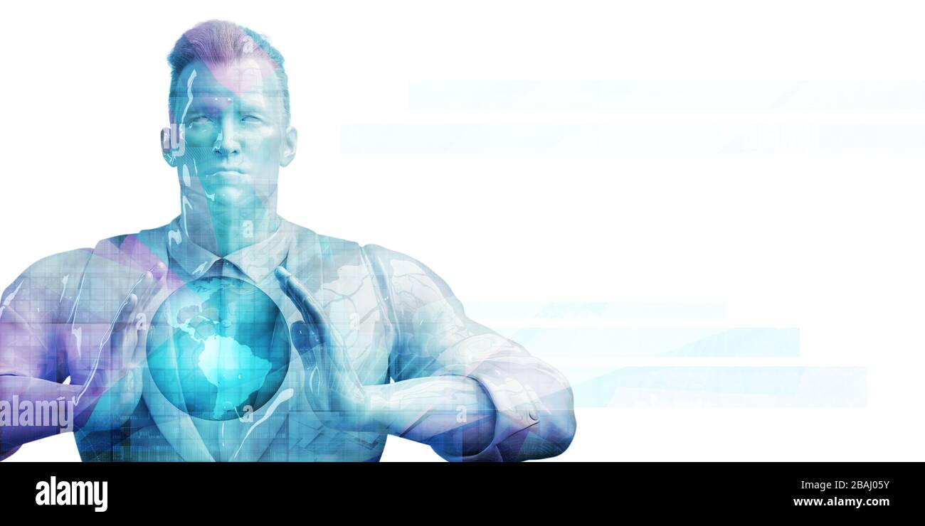 Global Banking Solutions and Technology as Business Concept Stock Photo ...