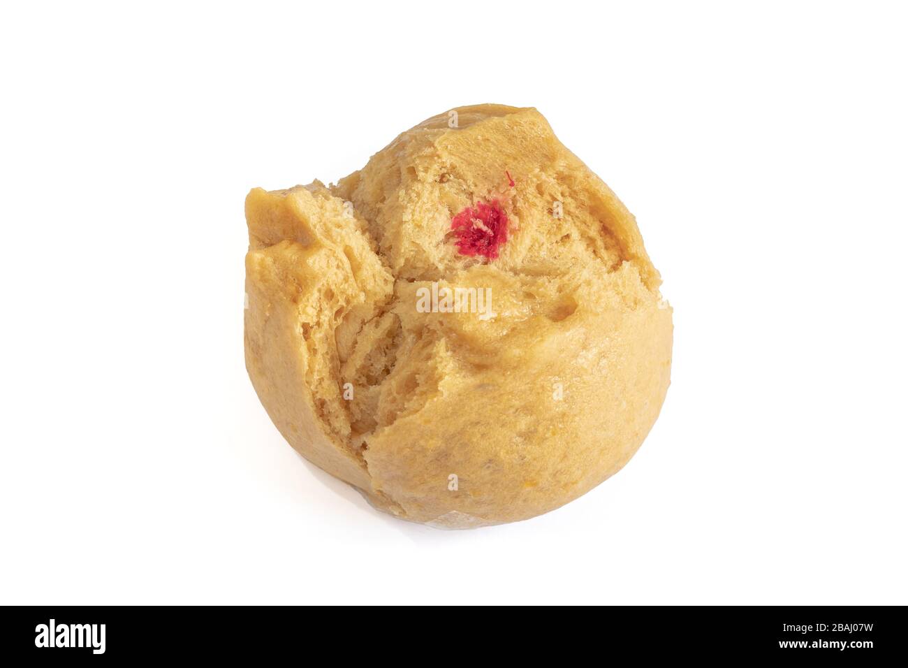 The close up of Chinese brown sugar steamed bread buns on white ...