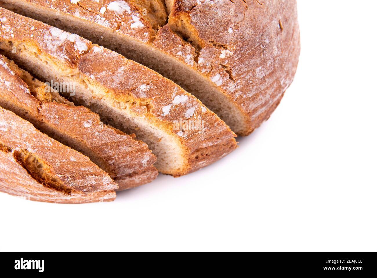 freshly bread isolated on white background Stock Photo - Alamy