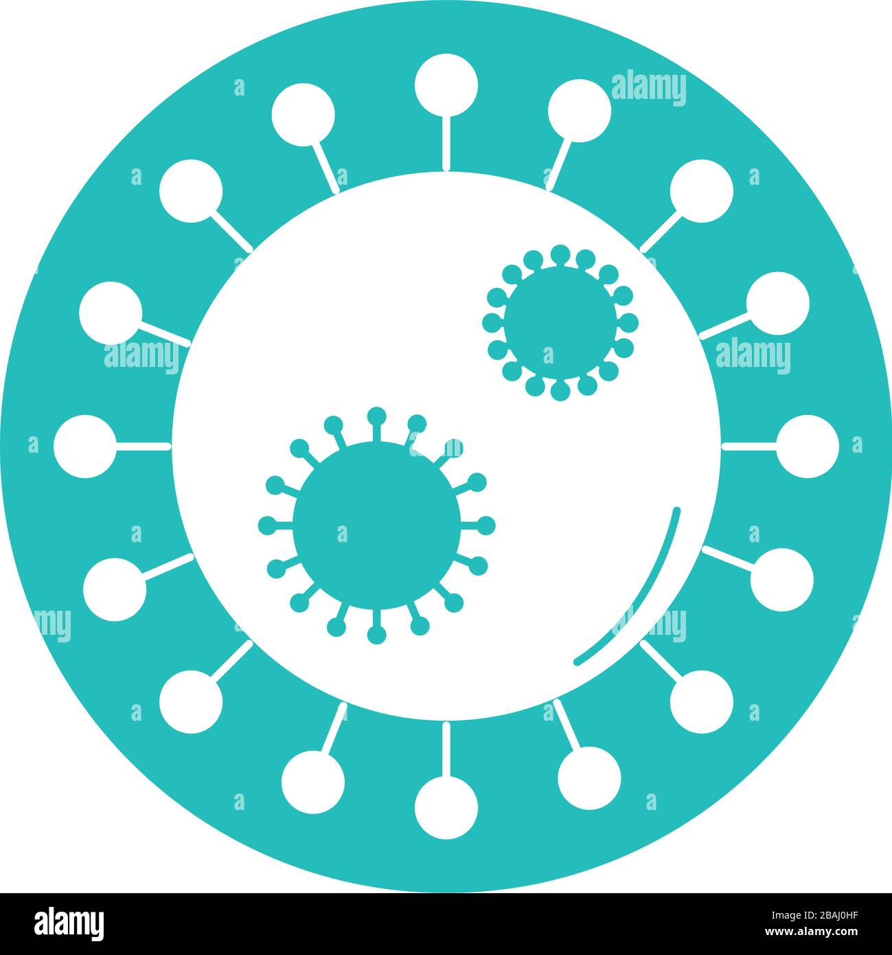 virus covid 19 pandemic respiratory disease vector illustration block ...
