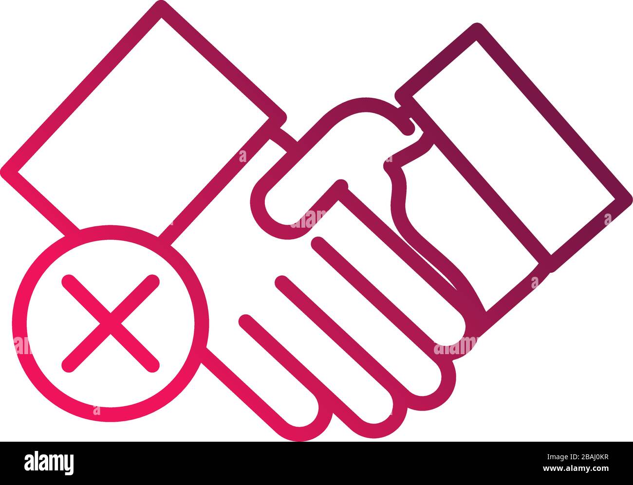 avoid handshake sick people prevent spread of covid19 vector ...