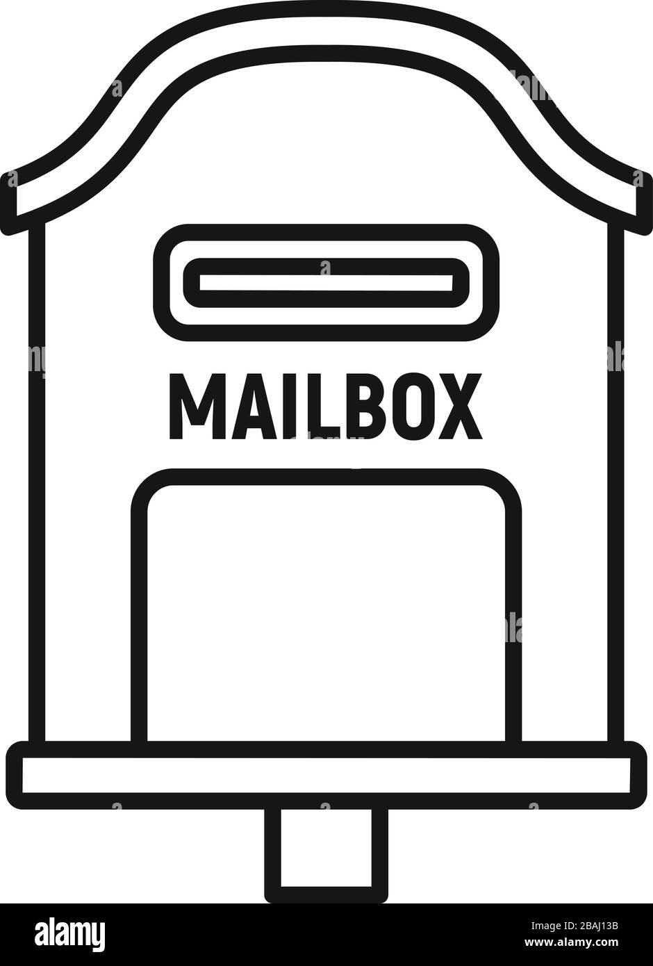 Delivery mailbox icon. Outline delivery mailbox vector icon for web ...