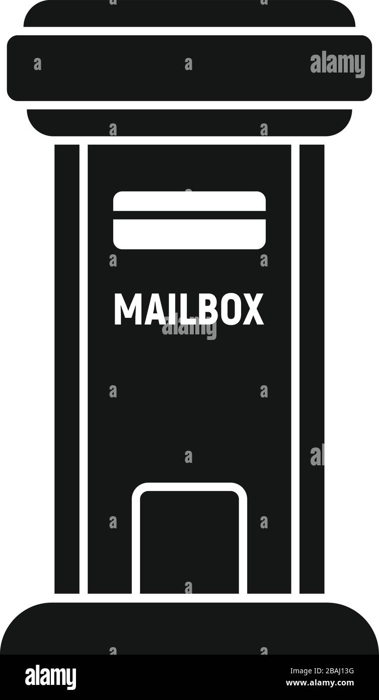 Mailbox container icon. Simple illustration of mailbox container vector ...