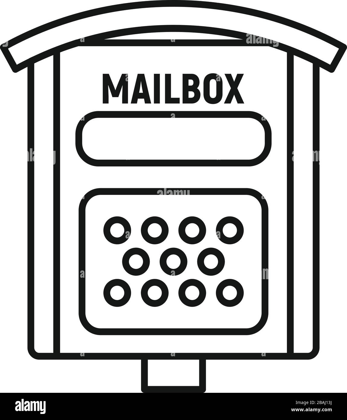 Letterbox icon. Outline letterbox vector icon for web design isolated ...