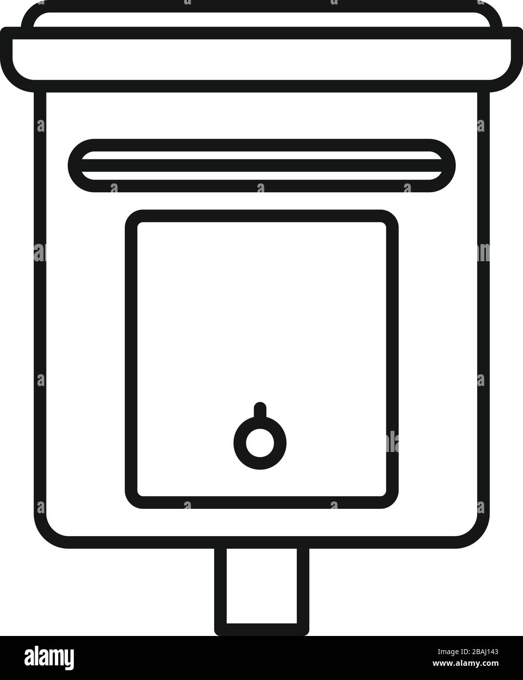 Message mailbox icon. Outline message mailbox vector icon for web ...