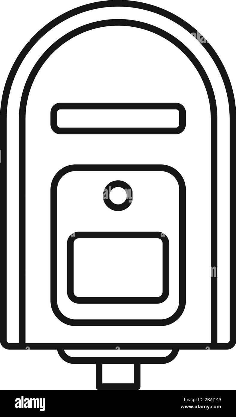 Full mailbox icon. Outline full mailbox vector icon for web design ...