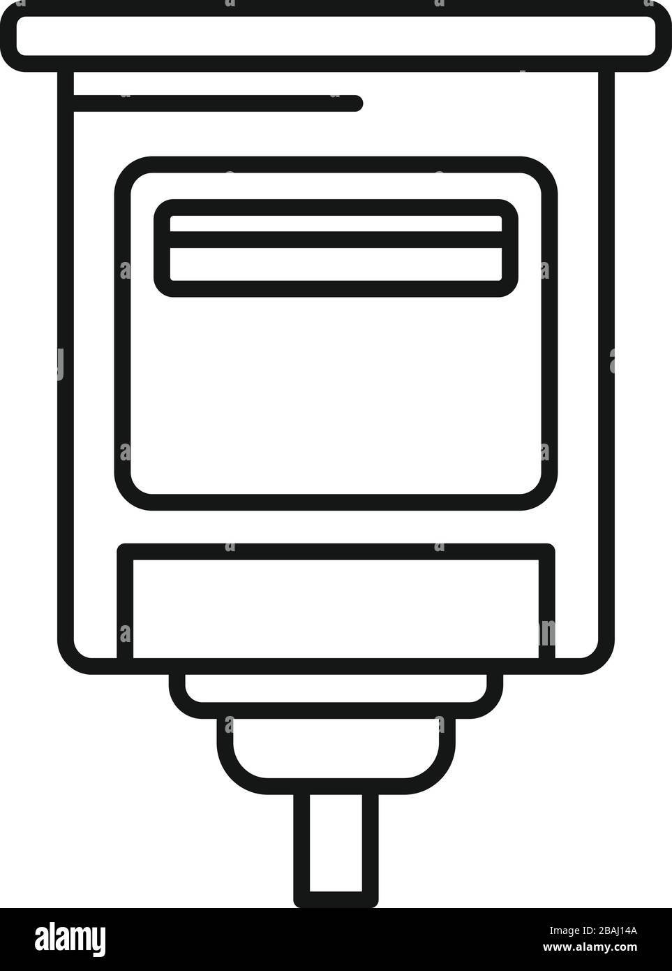 Post mailbox icon. Outline post mailbox vector icon for web design ...