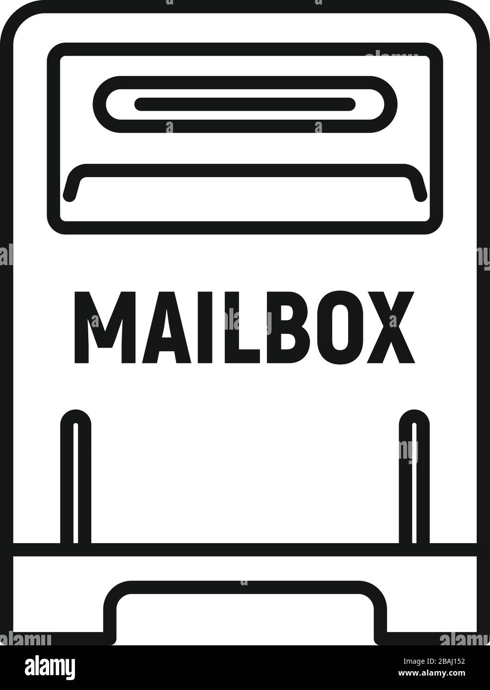 Street mailbox icon. Outline street mailbox vector icon for web design ...