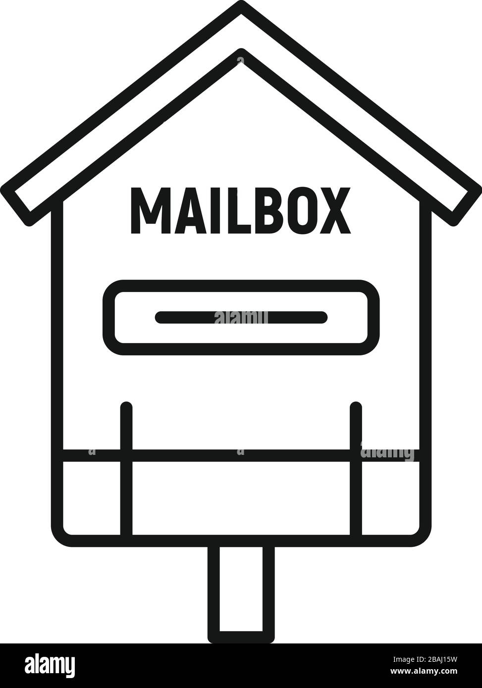 Service mailbox icon. Outline service mailbox vector icon for web ...