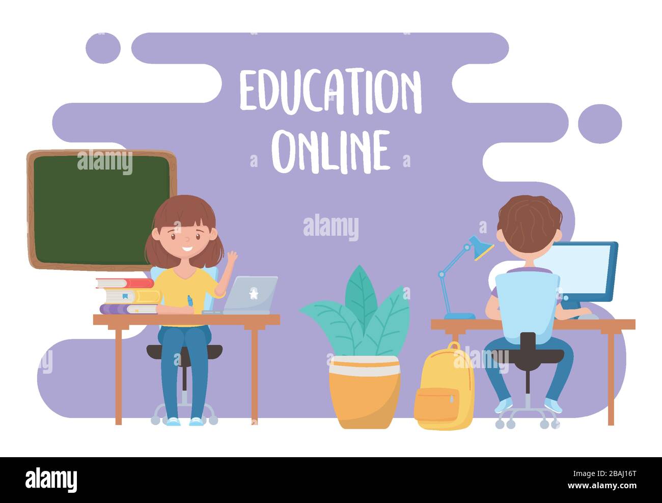 Virtual calss Stock Vector Images - Alamy