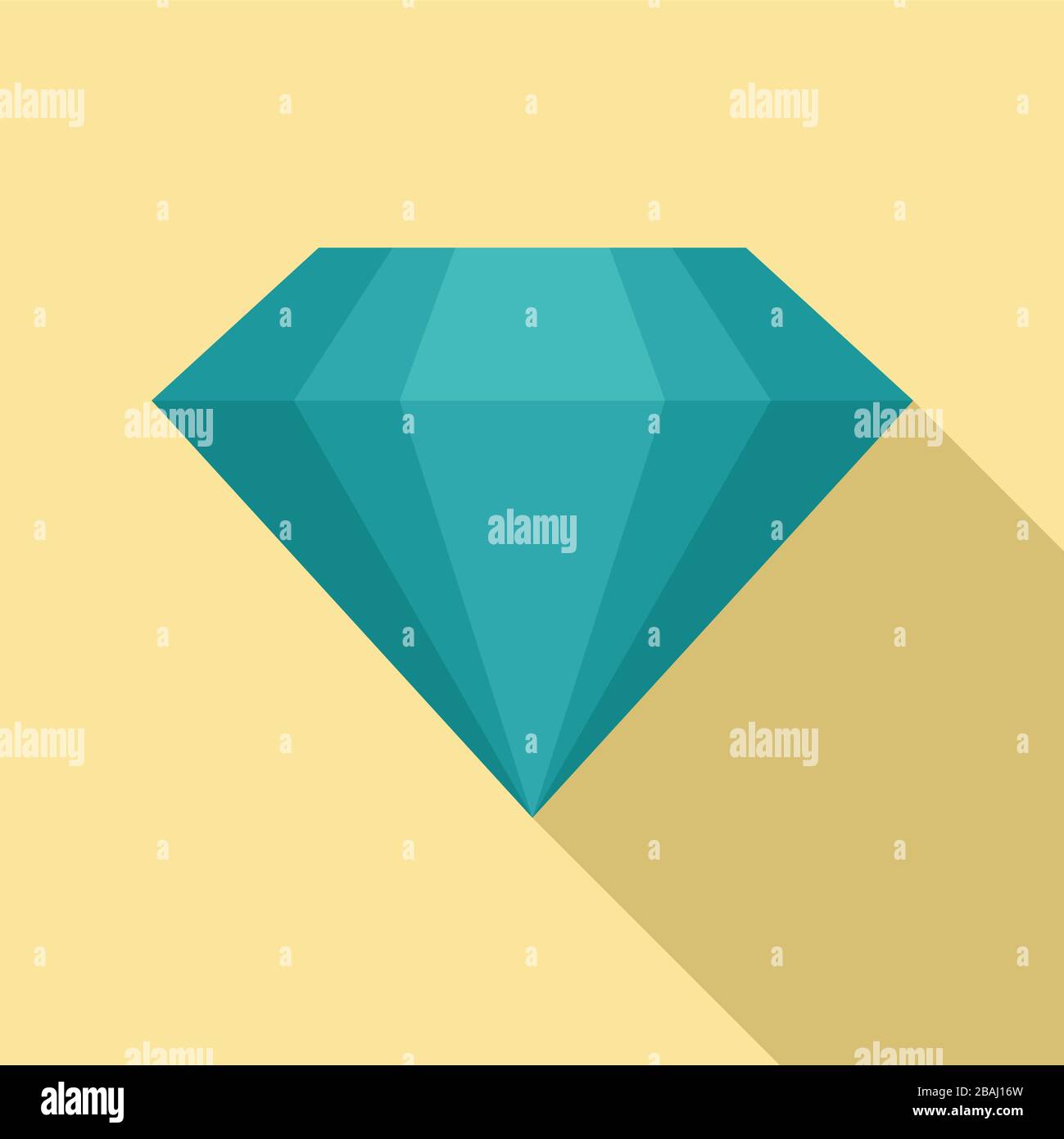 Rock diamond icon. Flat illustration of rock diamond vector icon for ...