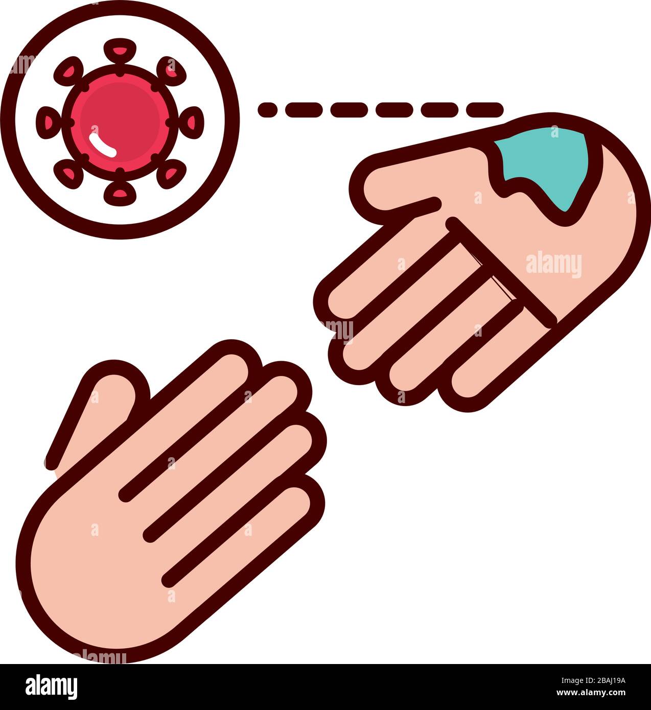 avoid contact sick people prevent spread of covid19 vector illustration ...