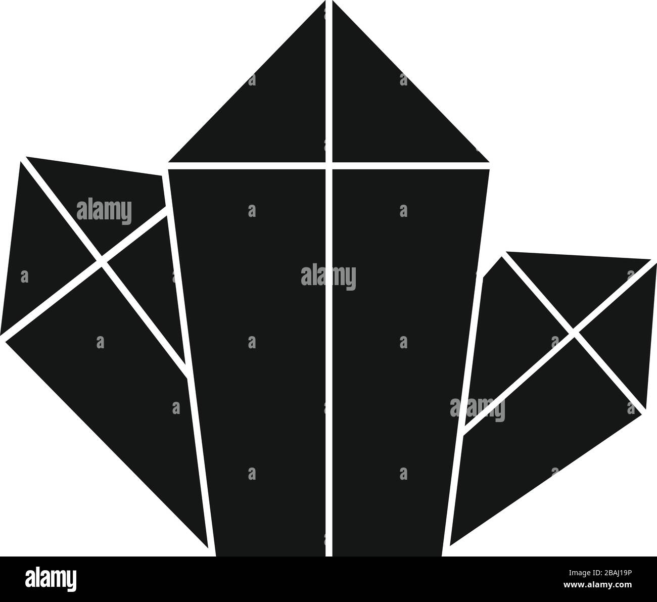 Natural crystal icon. Simple illustration of natural crystal vector ...