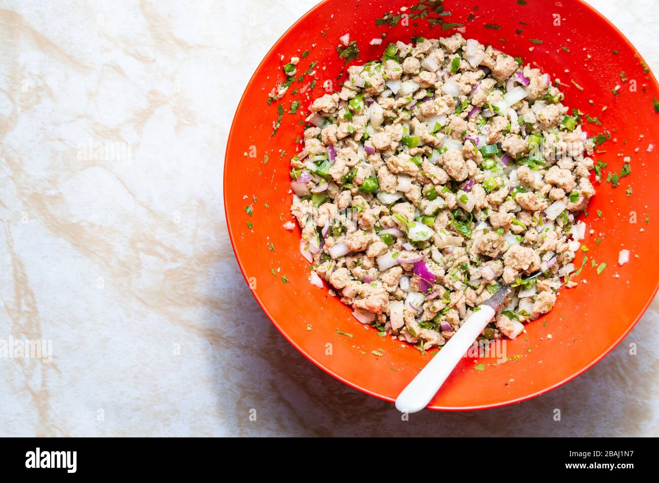 Vegetarian vegan ceviche. Mexican ceviche made of texturized vegetable ...