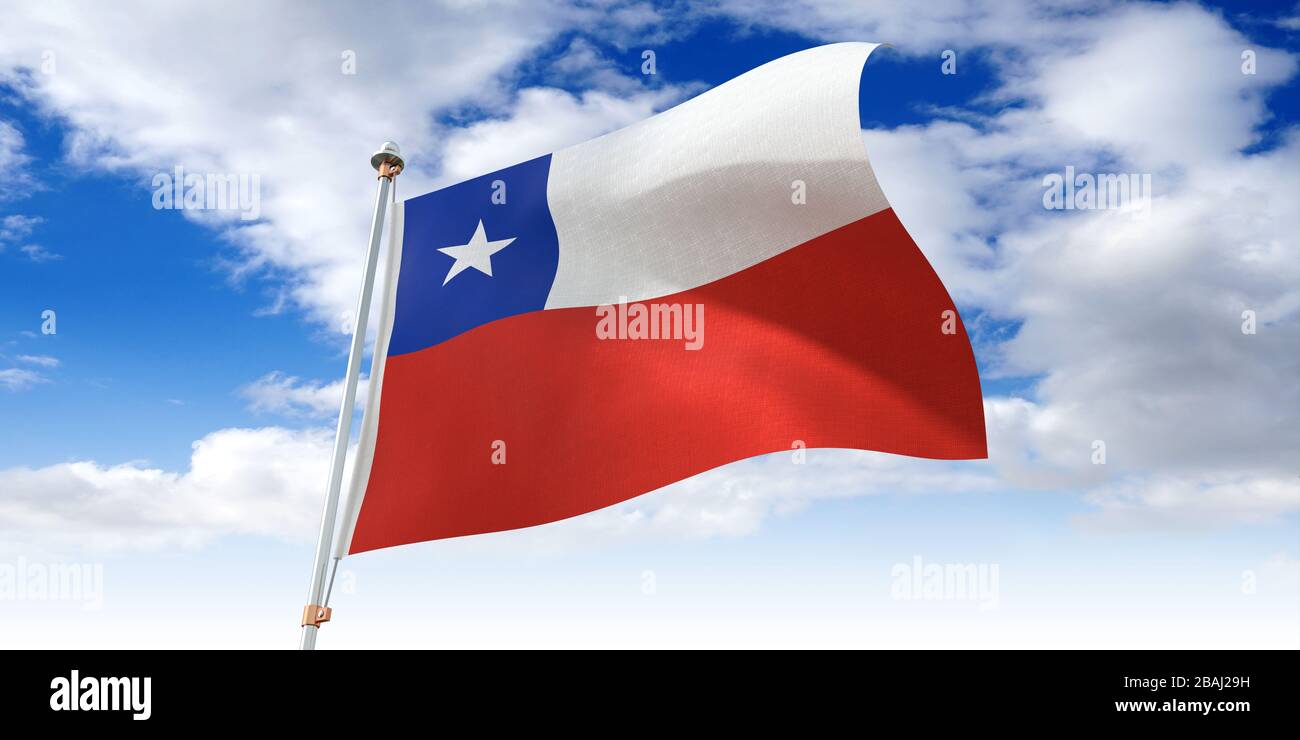 Flag chile realistic waving hi-res stock photography and images - Alamy