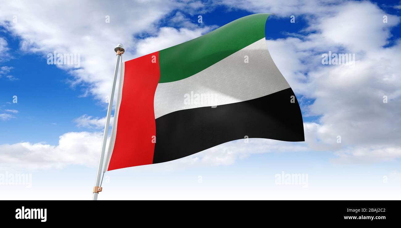 Emirates flag pole hi-res stock photography and images - Alamy