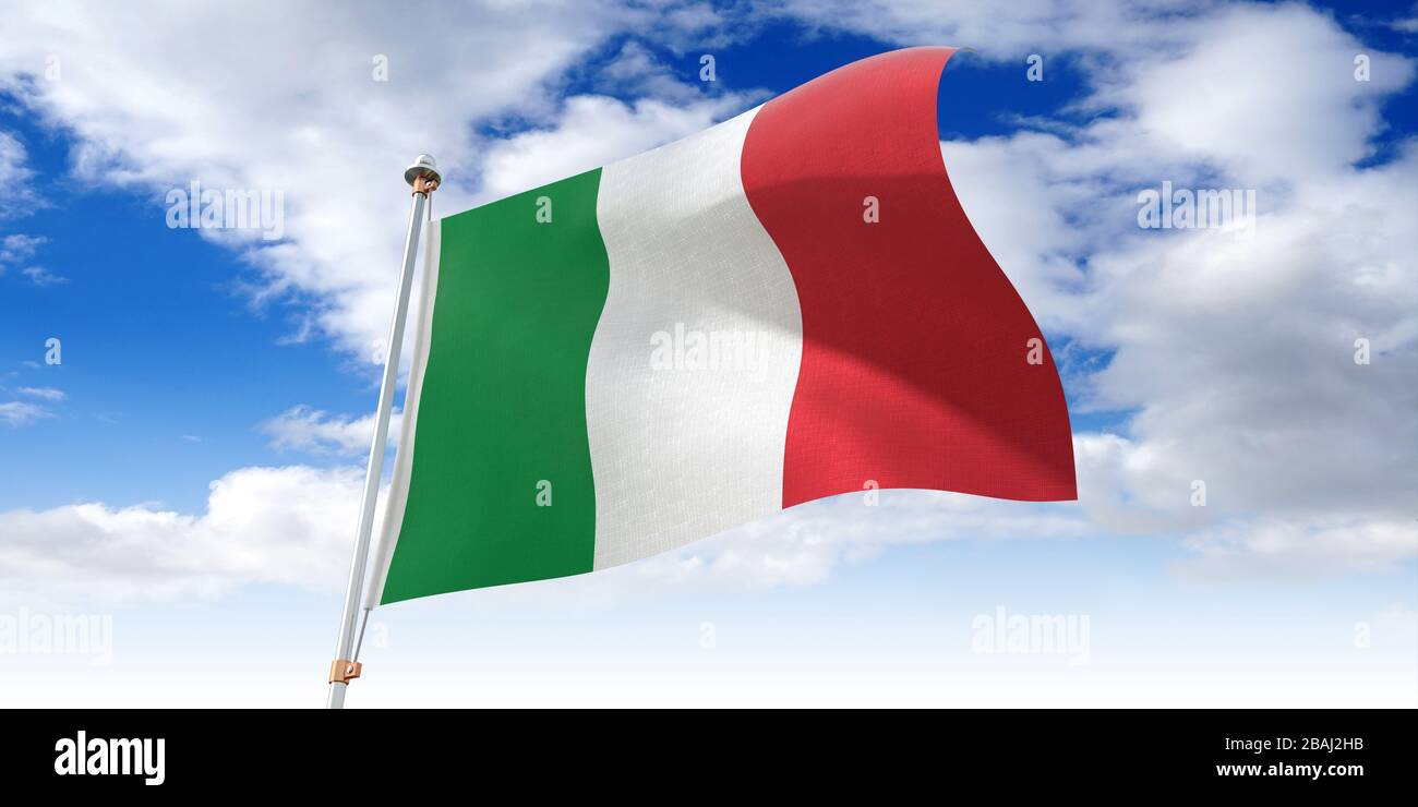 Italy waving flag hi-res stock photography and images - Alamy