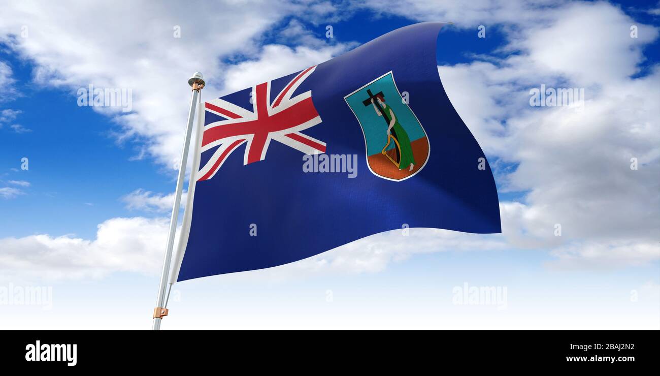 Montserrat national flag hi-res stock photography and images - Alamy