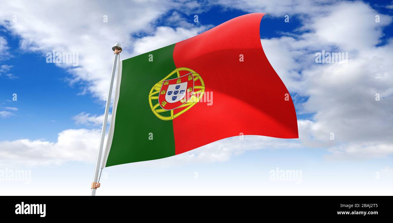 National flag portugal waving realistic hi-res stock photography and ...