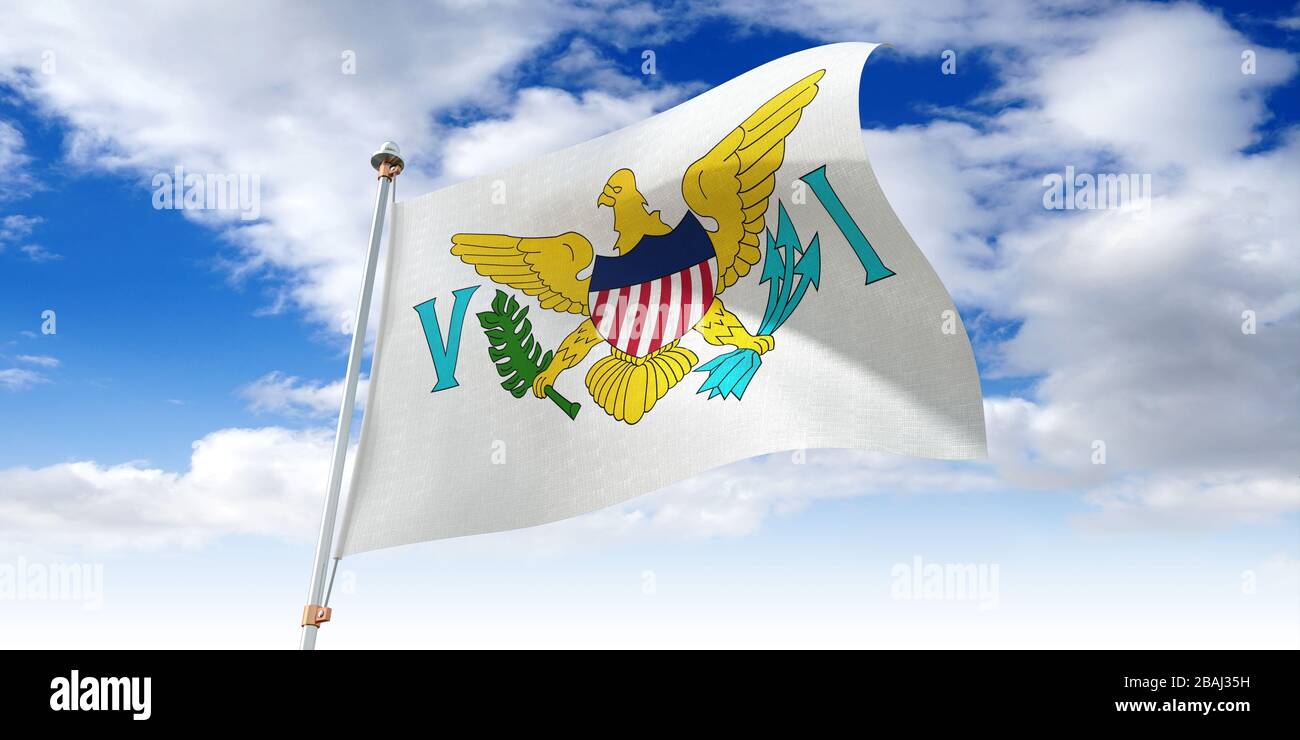 American virgin islands flag hi-res stock photography and images - Alamy