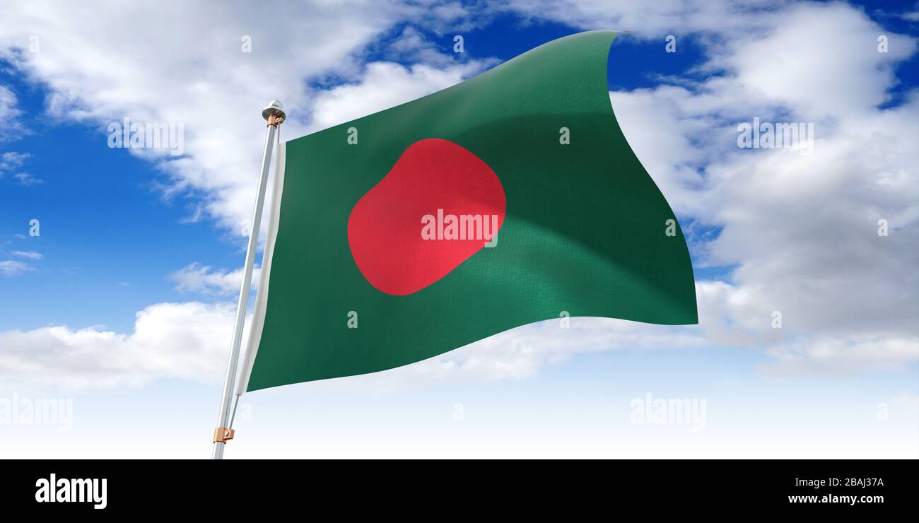 Bangladesh - waving flag - 3D illustration Stock Photo - Alamy