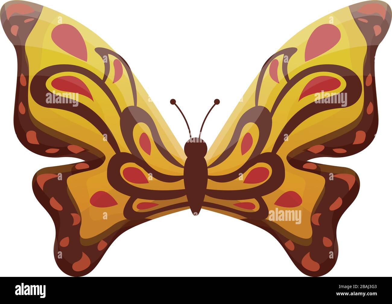 Monarch butterfly icon. Cartoon of monarch butterfly vector icon for ...