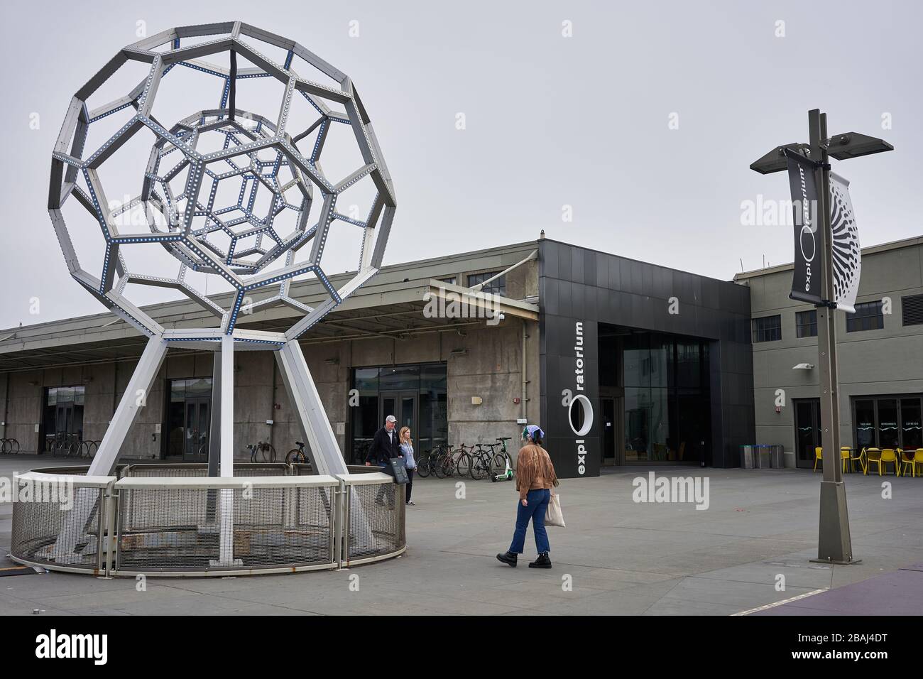 Visitors at the Exploratorium, a museum of science, technology and arts in San Francisco ...