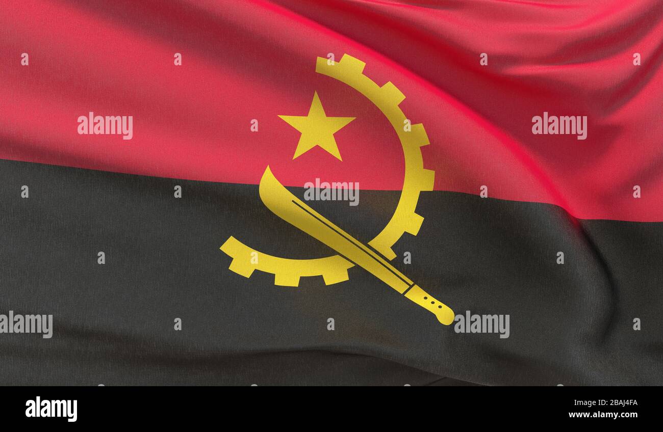 Background with flag of Angola Stock Photo - Alamy