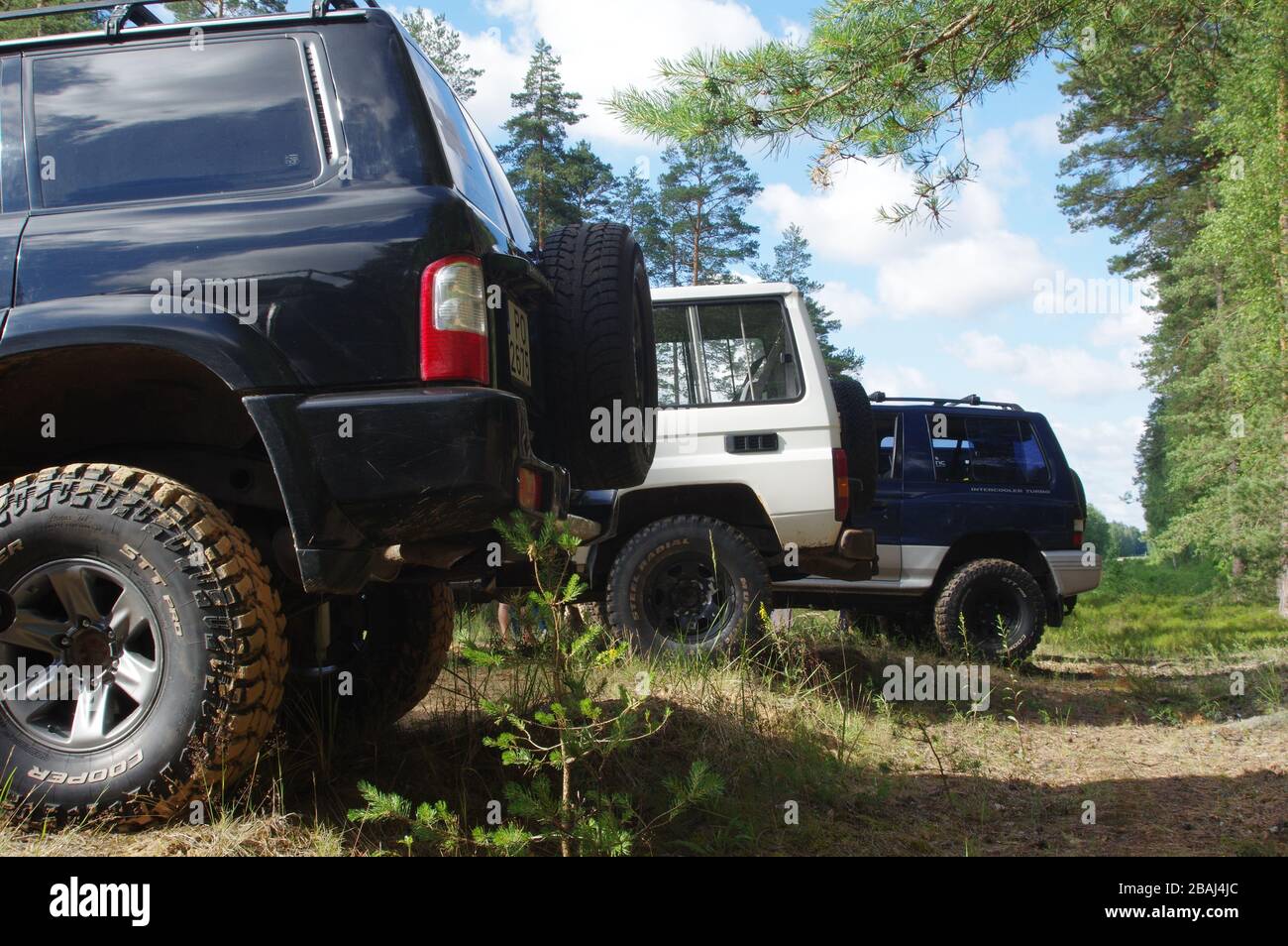 Travel concept with big 4x4 car Stock Photo - Alamy