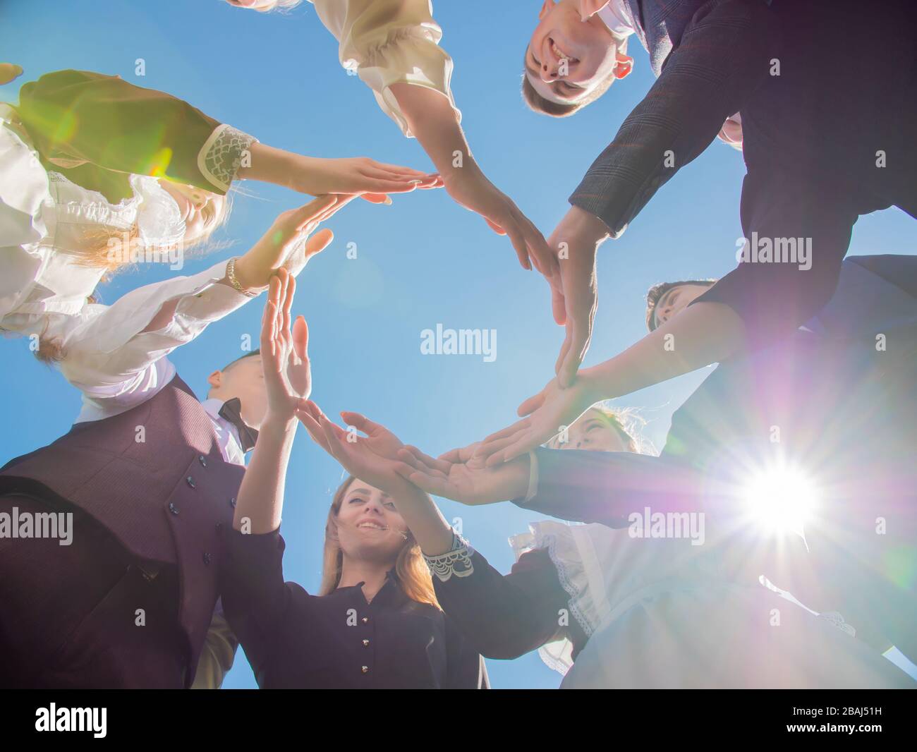 Team building trust teamwork unity hi-res stock photography and images ...