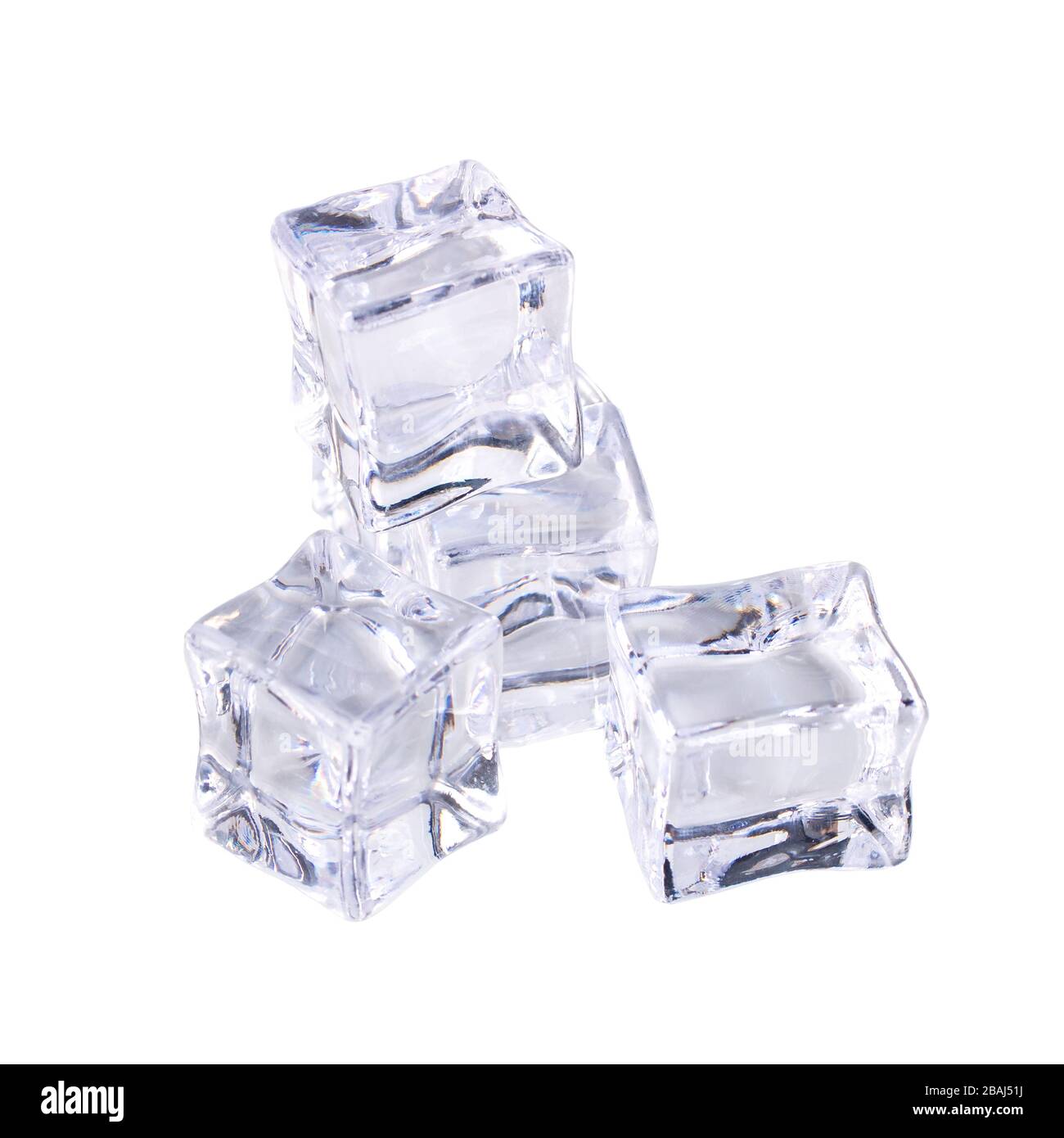 Pile of ice cubes isolated on white background Stock Photo - Alamy