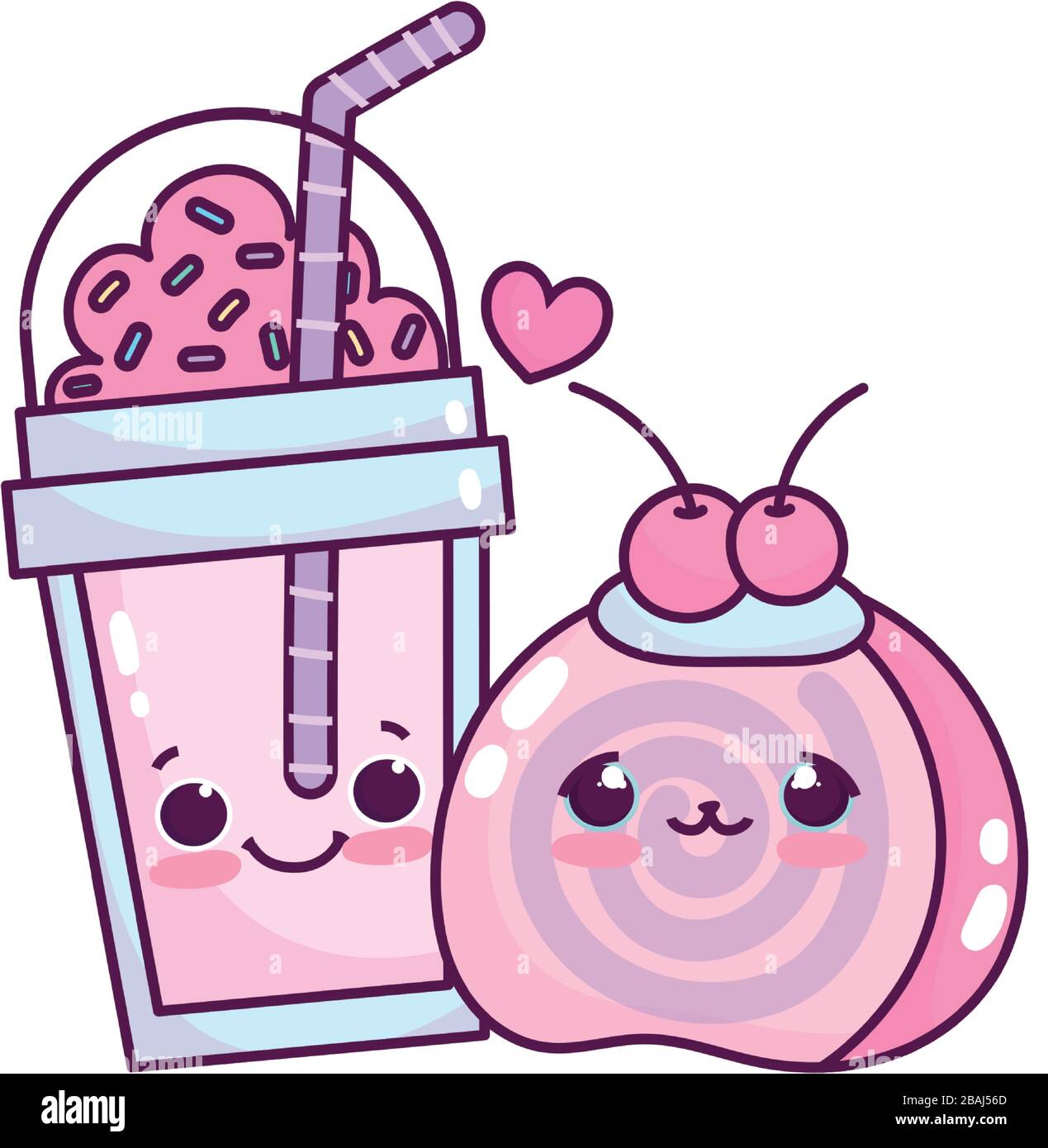 cute food disposable cup smoothie and fruit sweet dessert pastry ...