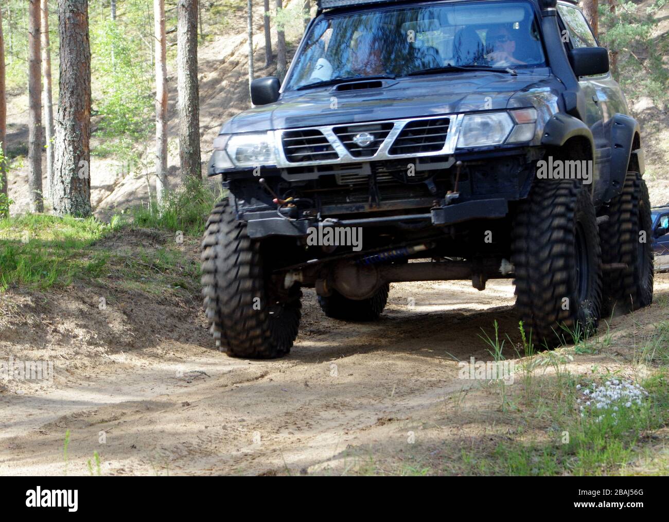 Travel concept with big 4x4 car Stock Photo - Alamy