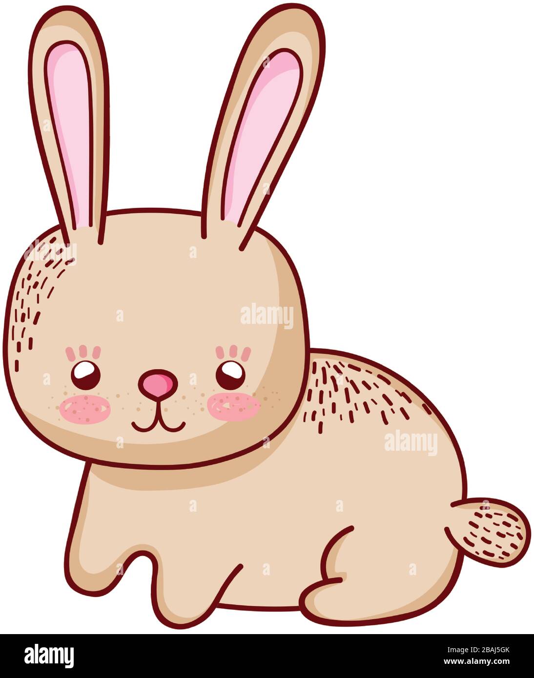 cute littel rabbit animal cartoon isolated icon design vector ...