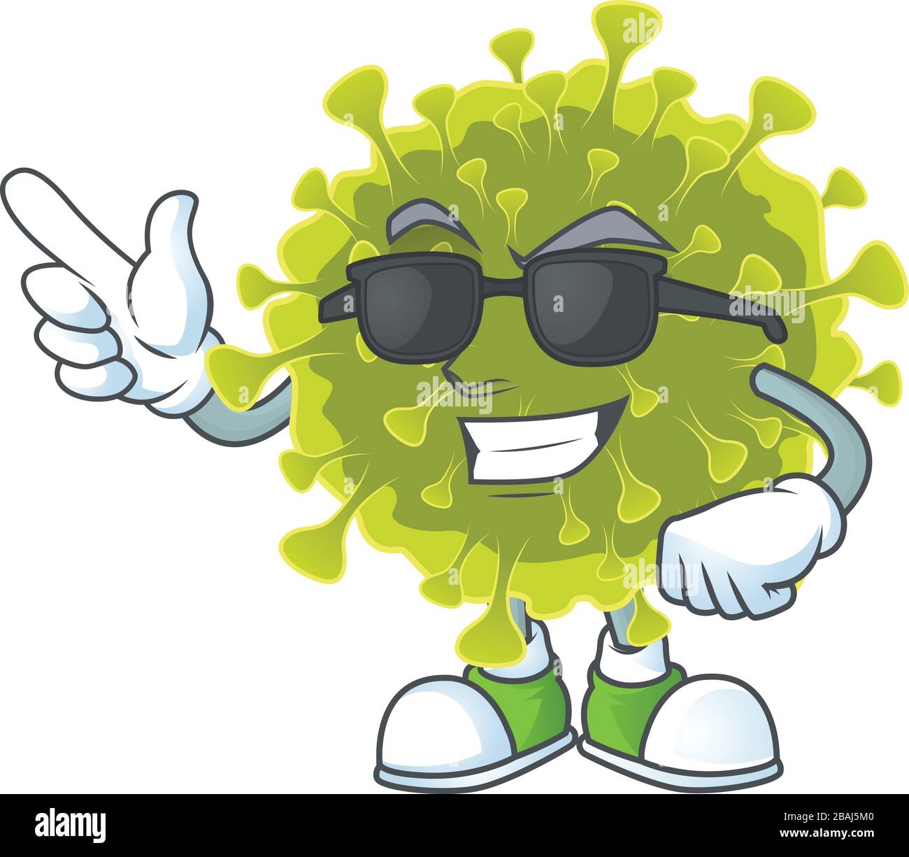 Cute global coronavirus outbreak cartoon character design style with ...