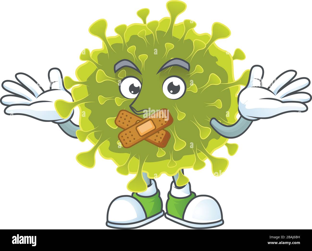Global coronavirus outbreak cartoon character design concept showing ...