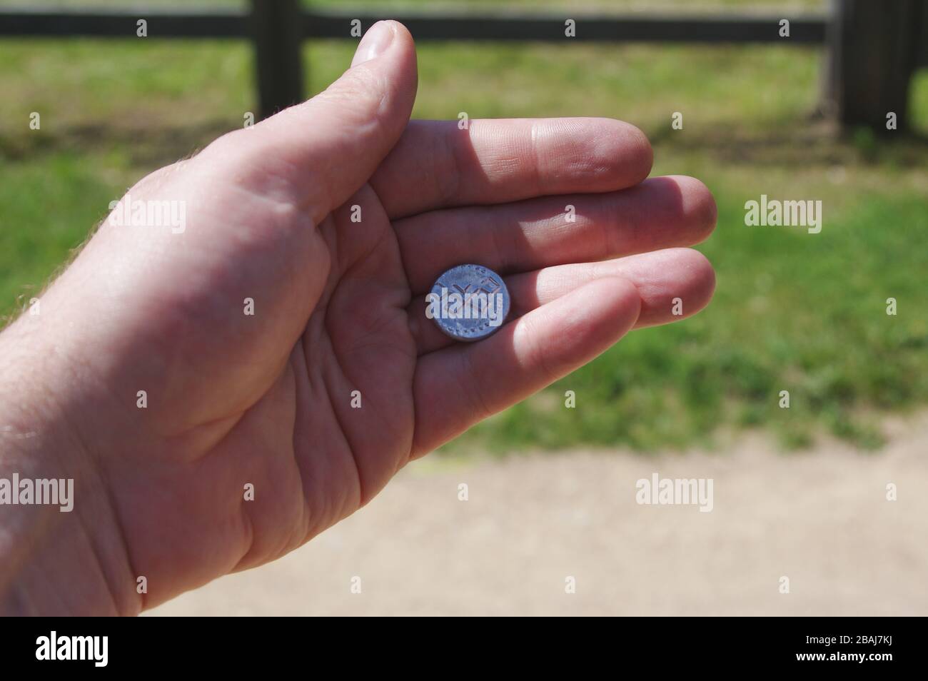 Production of aluminum coins, How to make coin Stock Photo - Alamy