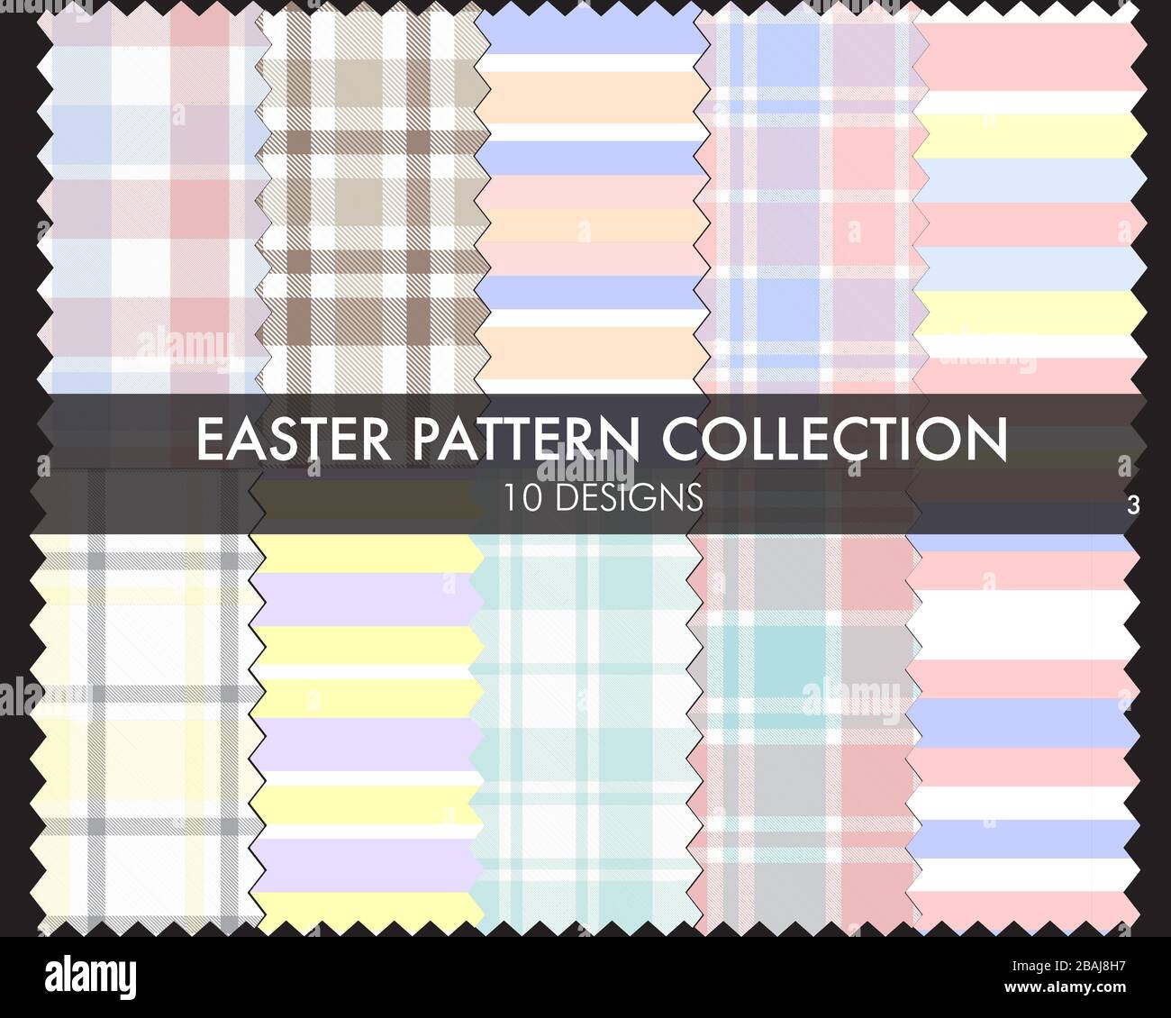 Easter pattern collection includes plaid and stripe designs for fashion ...