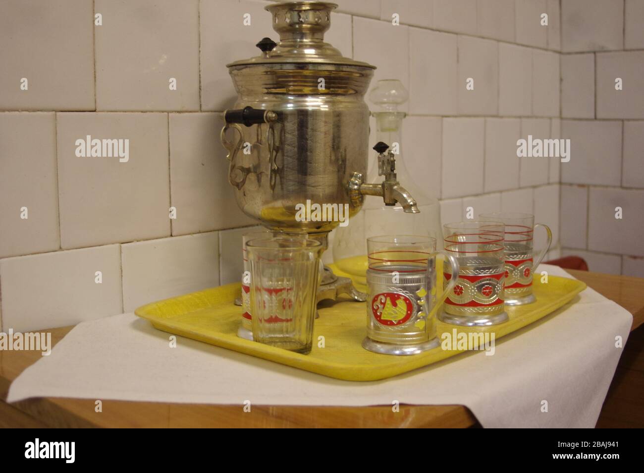 Old canteen interior of soviet factory in Latvia Stock Photo - Alamy