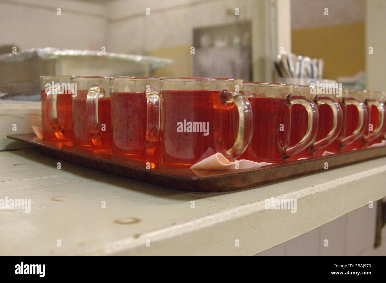 Old canteen interior of soviet factory in Latvia Stock Photo - Alamy
